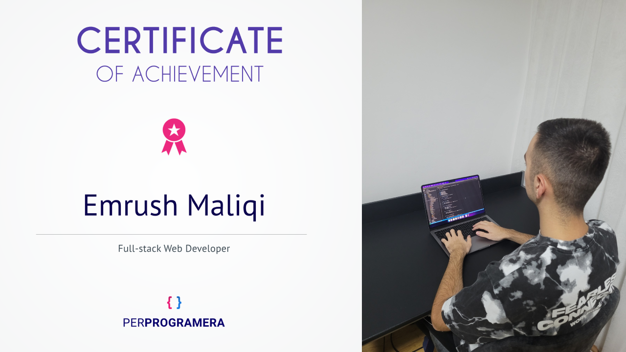Studenti i dalluar i Bootcamp 7 - PËR PROGRAMERA